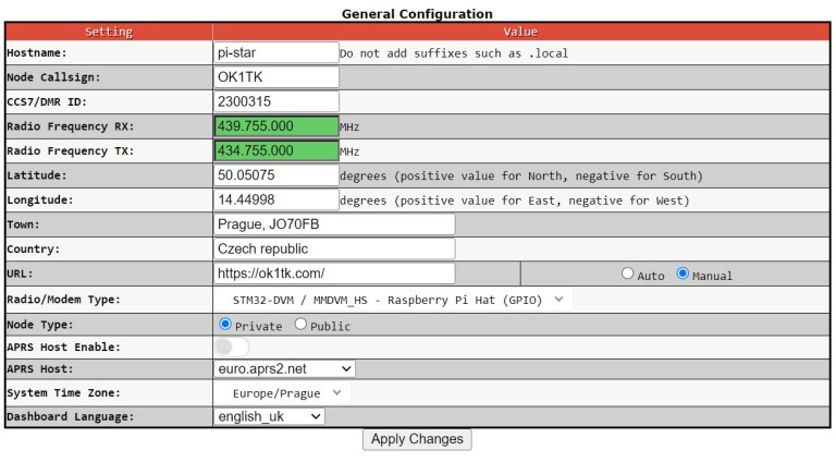MMDVM Dual Hotspot Setup (Duplex) – OK1TK HAM Radio